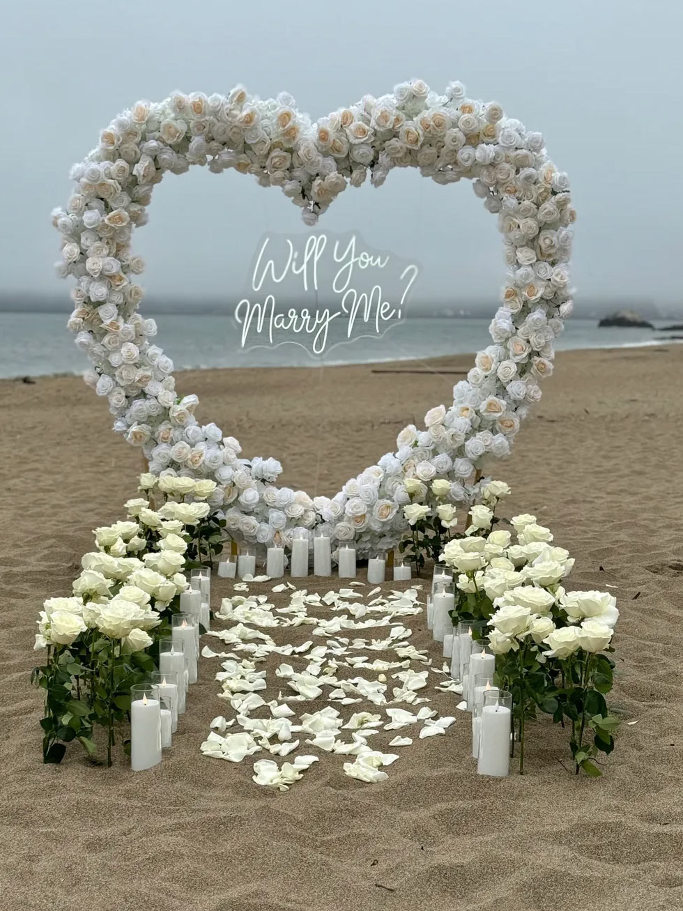 Heart-Shaped Proposal Arch - themagicalplanning.com